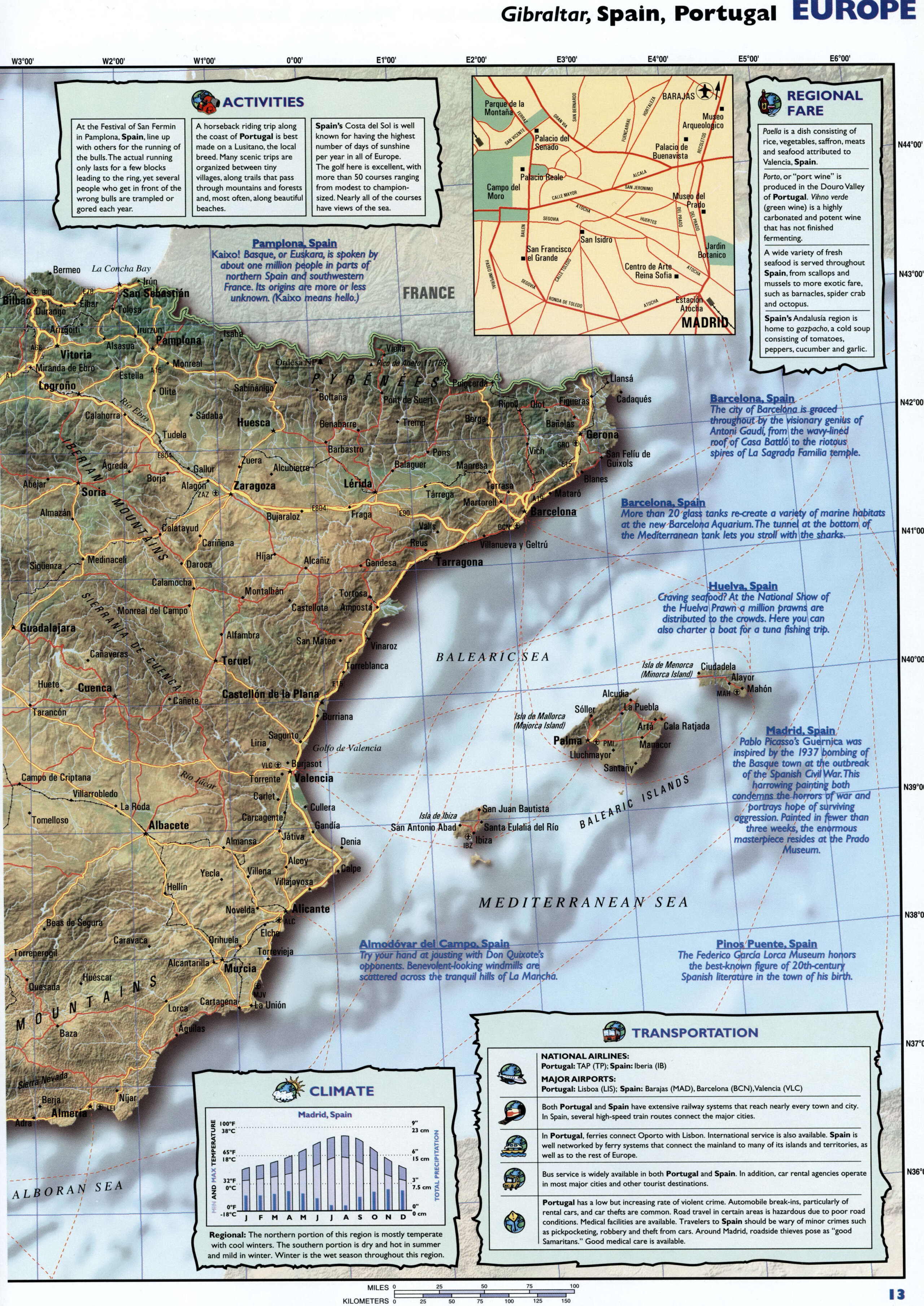 Map Spain List cities in Spain Tourist maps Spanish cities with ...
