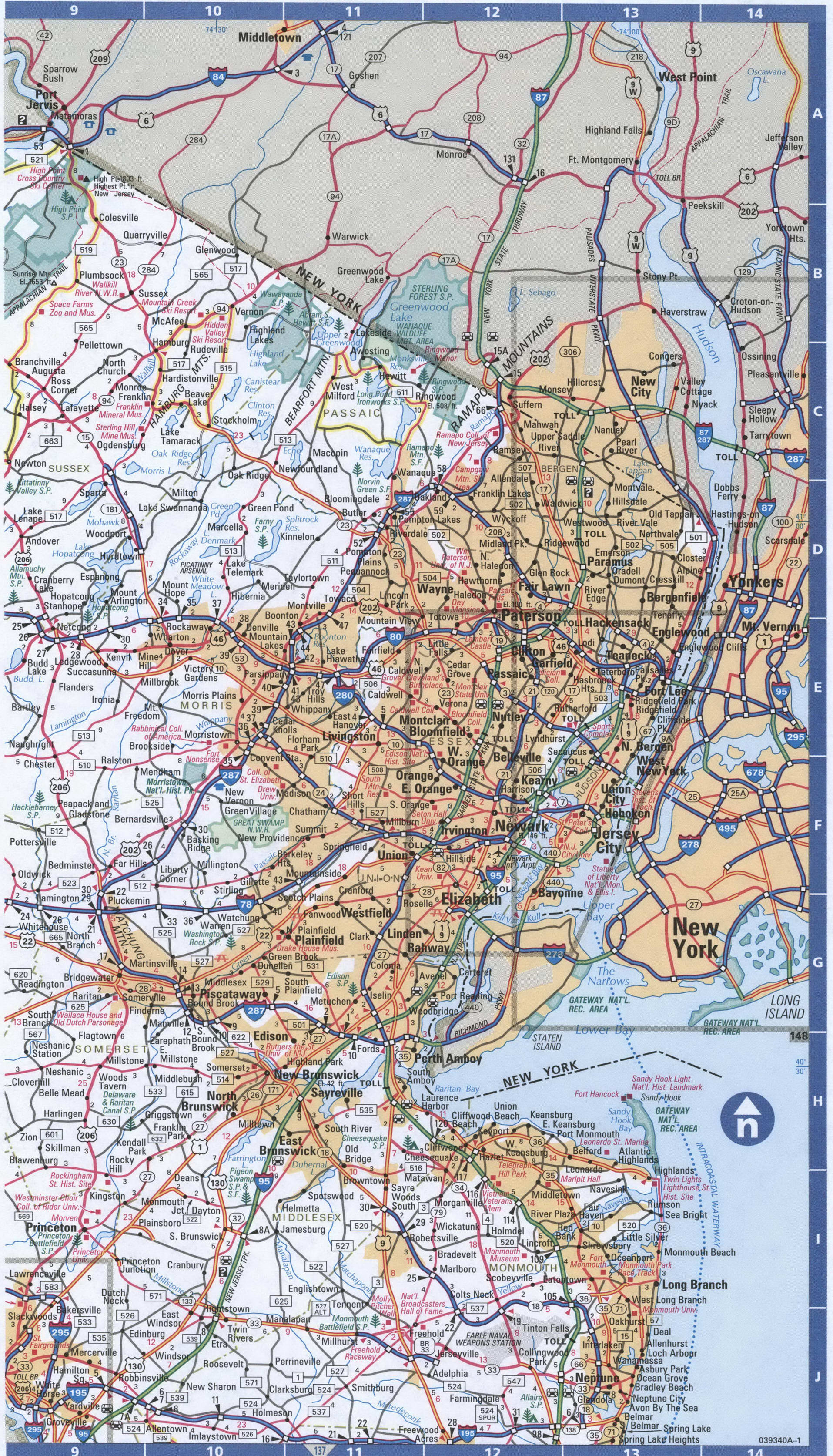 Printable Map Of New Jersey Printable Map Of New Jersey
