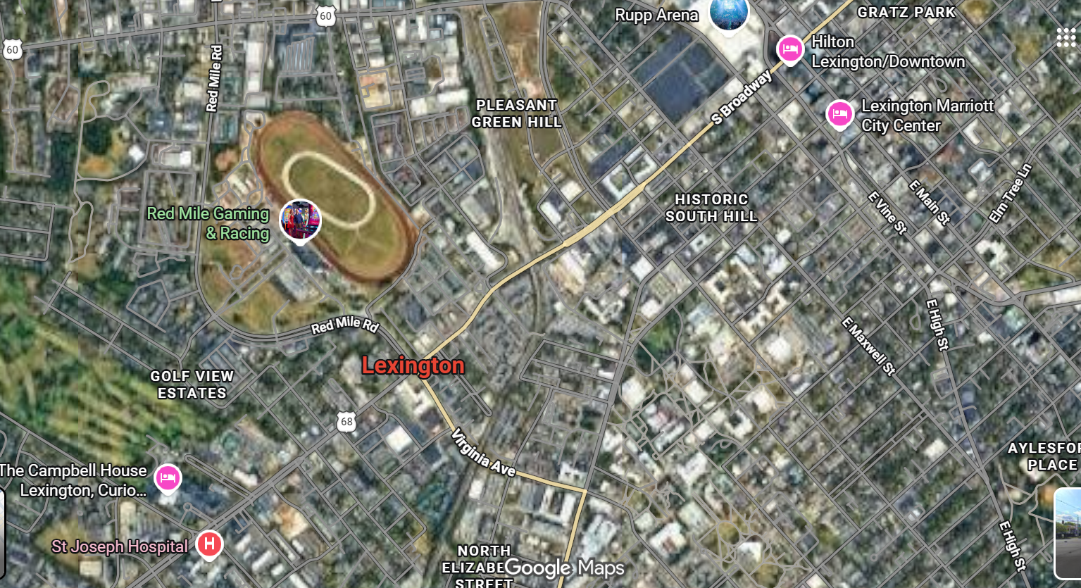 Lexington Kentucky on map of USA. Tourist map city of Lexington nearby ...